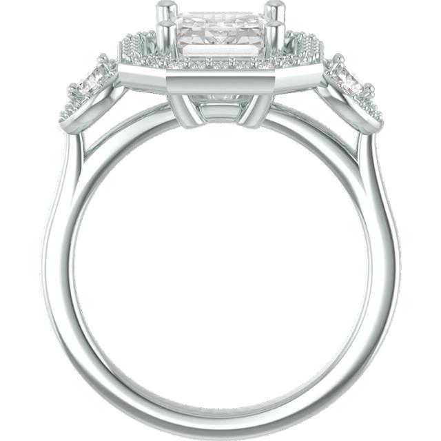 Halo Engagement – Triple Halo Diamond Engagement Ring – Luna Jewelry Co
